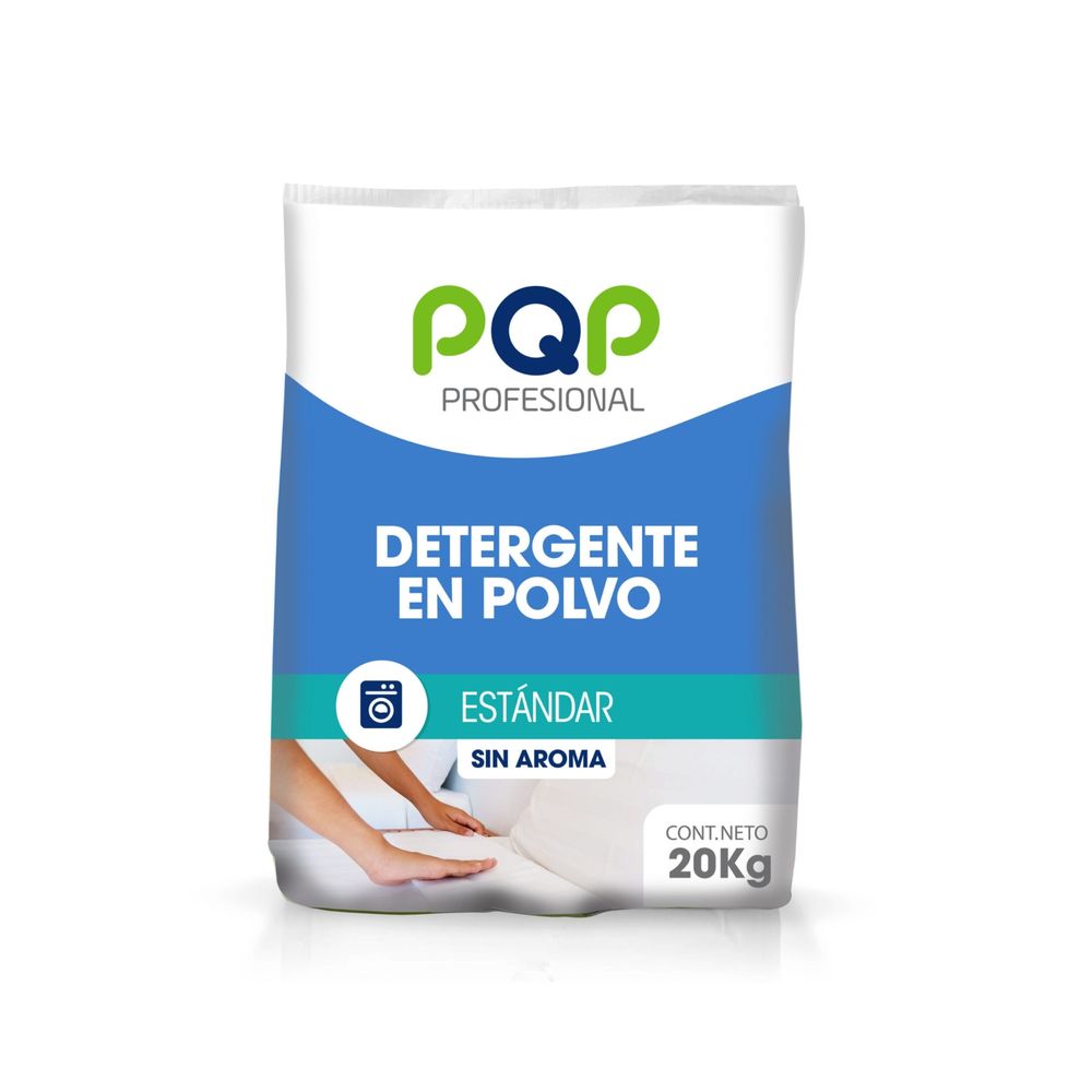 Detergente En Polvo PQP Prof Sin Aroma Est 20Kg Ref 01009