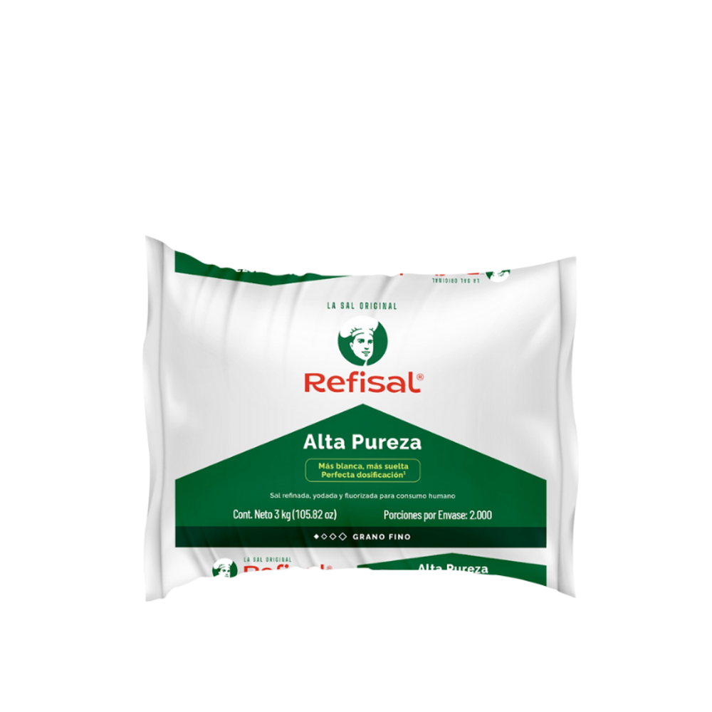Sal Refisal Alta Pureza Bolsa 3 Kilos