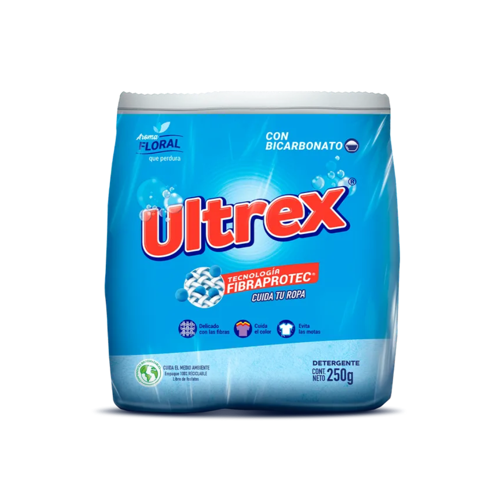 Detergente En Polvo Ultrex Floral Con Bicarbonato 250Gr DETER00935