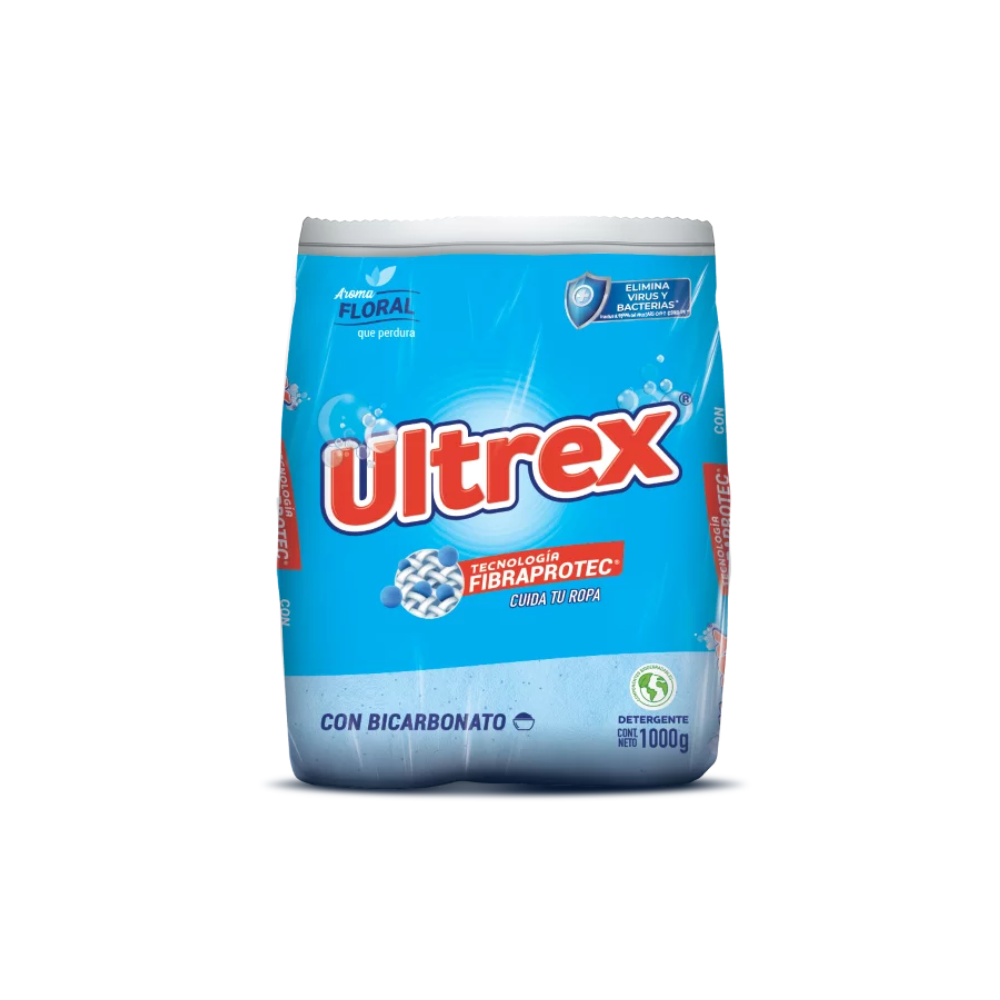 Detergente En Polvo Ultrex Floral Con Bicarbonato 1000Gr DETER00937